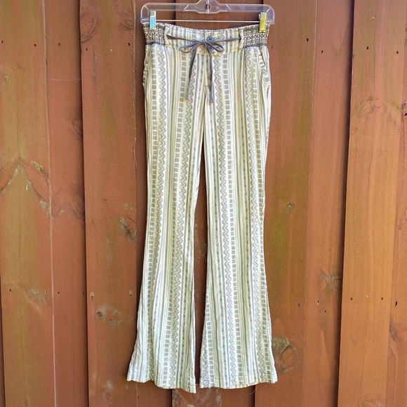 BeBop | Pants & Jumpsuits | Bebop Flared Hippie Bohemian Linen Pants ...